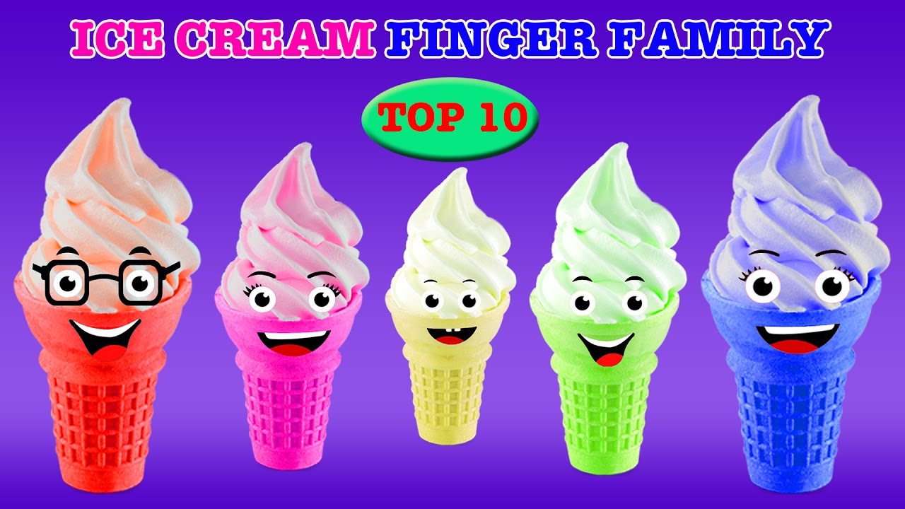 Ice Creams Finger Family Songs & Learn Colors Collection & Nursery ...