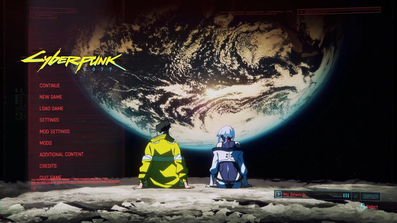 Cyberpunk EDGERUNNERS - Main Menu Replacer With I Really Want To Stay At Your House Intro - YouTube