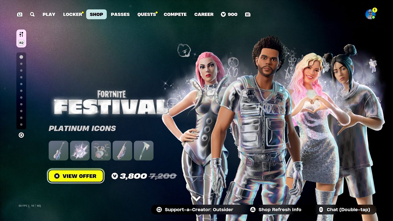 FORTNITE *NEW* PLATINUM ICON SERIES SKINS, THE WEEKEND,BILLIE EILISH ...