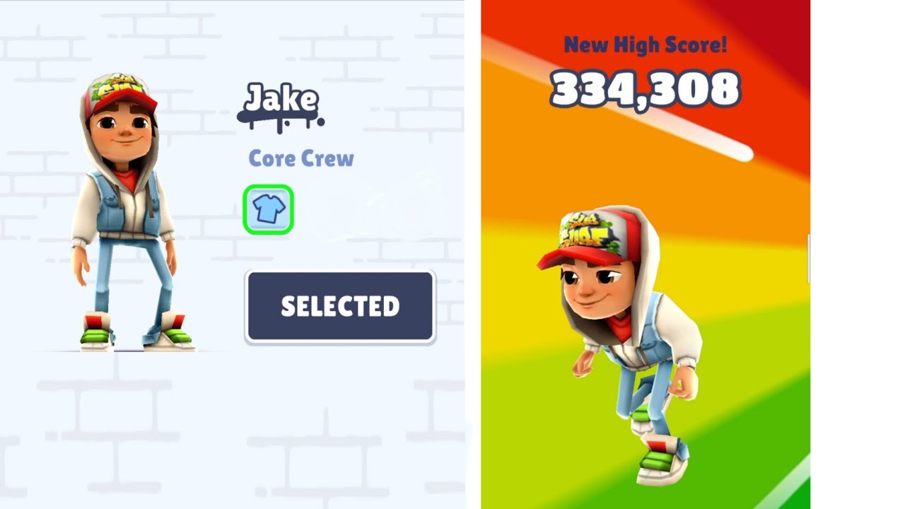 | Subway surfer game play | jake core crew || Subway surfers Game play ...