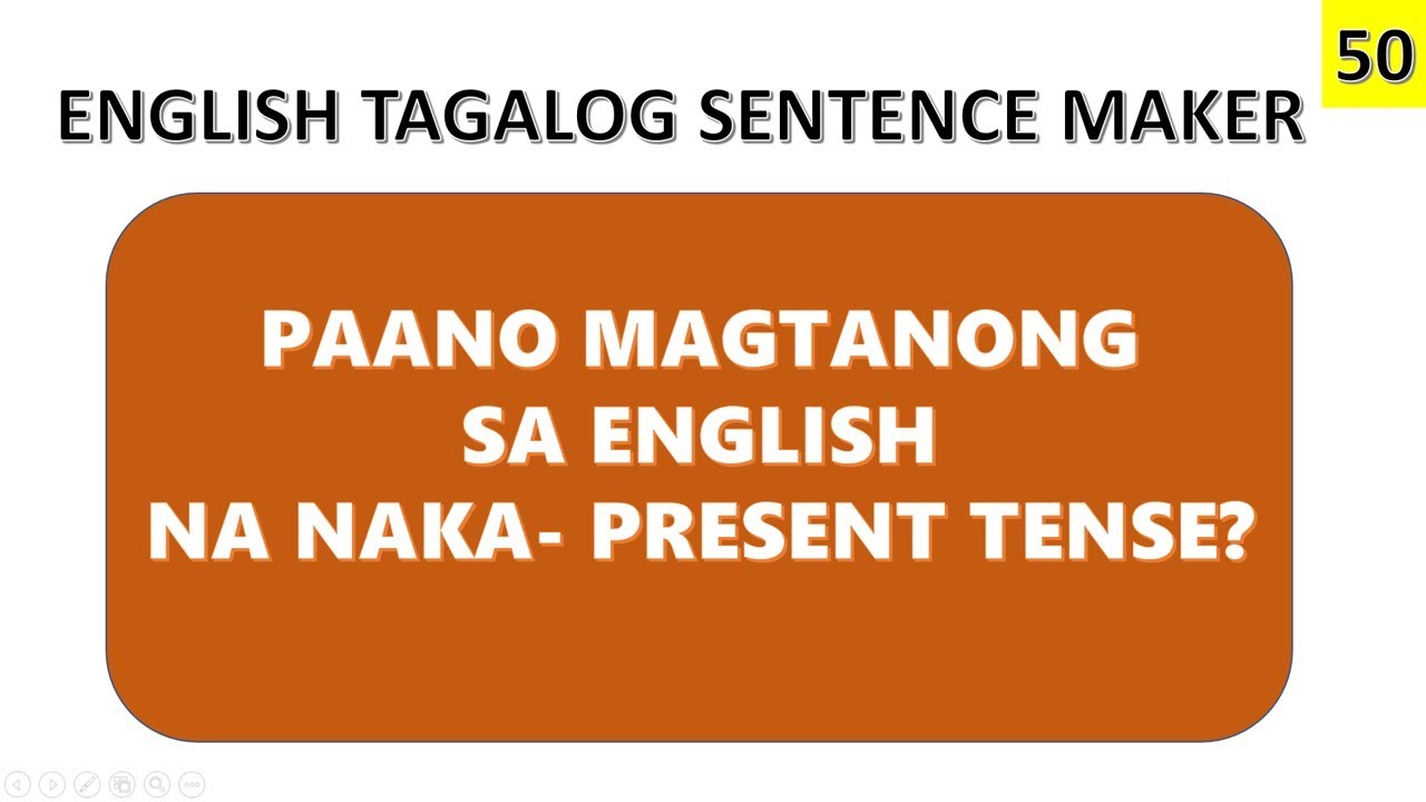 PAANO MAGTANONG SA ENGLISH NA NAKA PRESENT TENSE 50 ei tv - YouTube