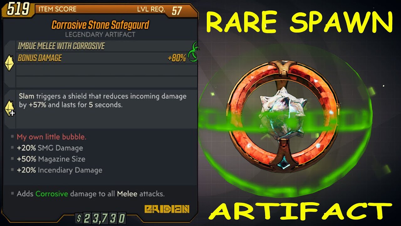 BL3 - Corrosive Stone Safeguard - Mag Size - S.m.g Dmg - Incendiary Dmg ...