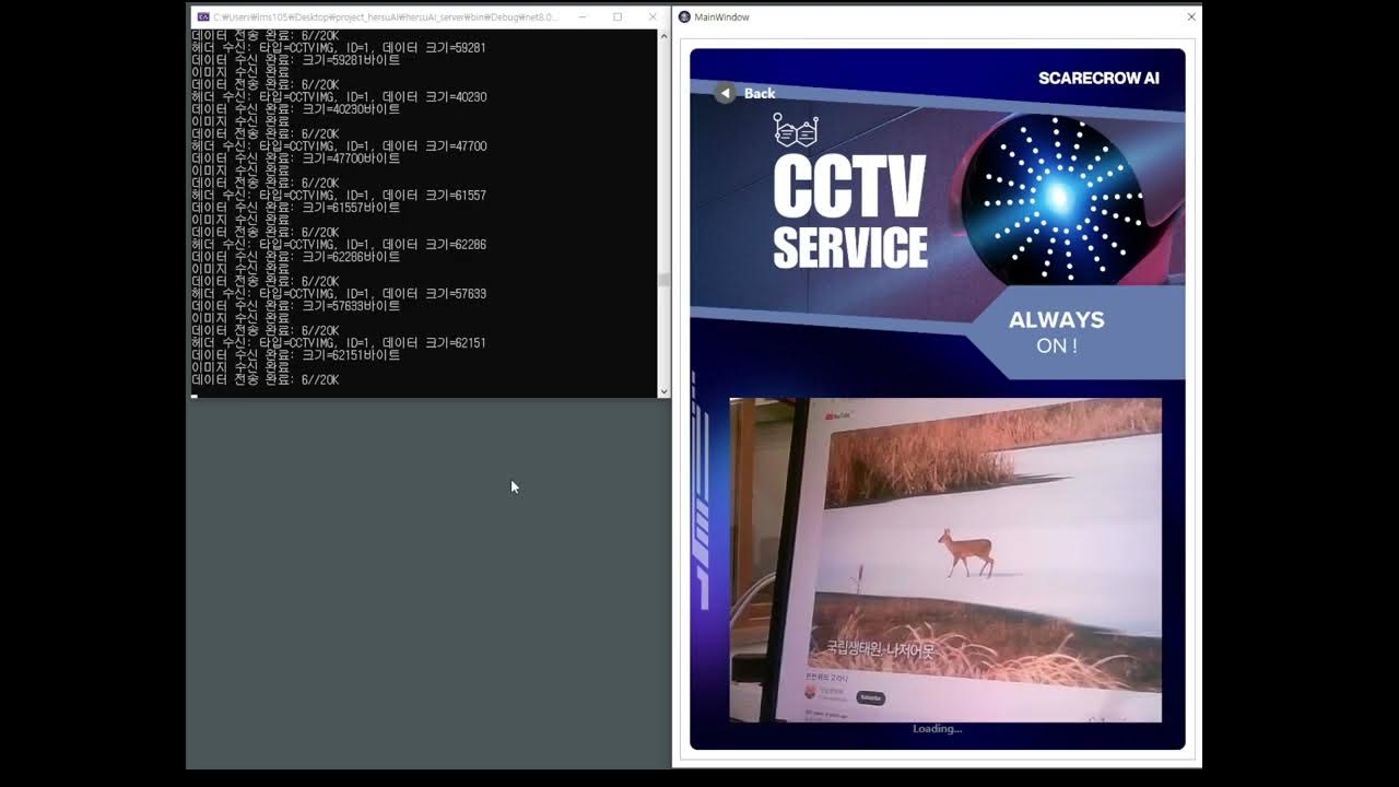 C# WPF , Python TCP/IP DB 웹캠 기반 허수아비CCTV - YouTube