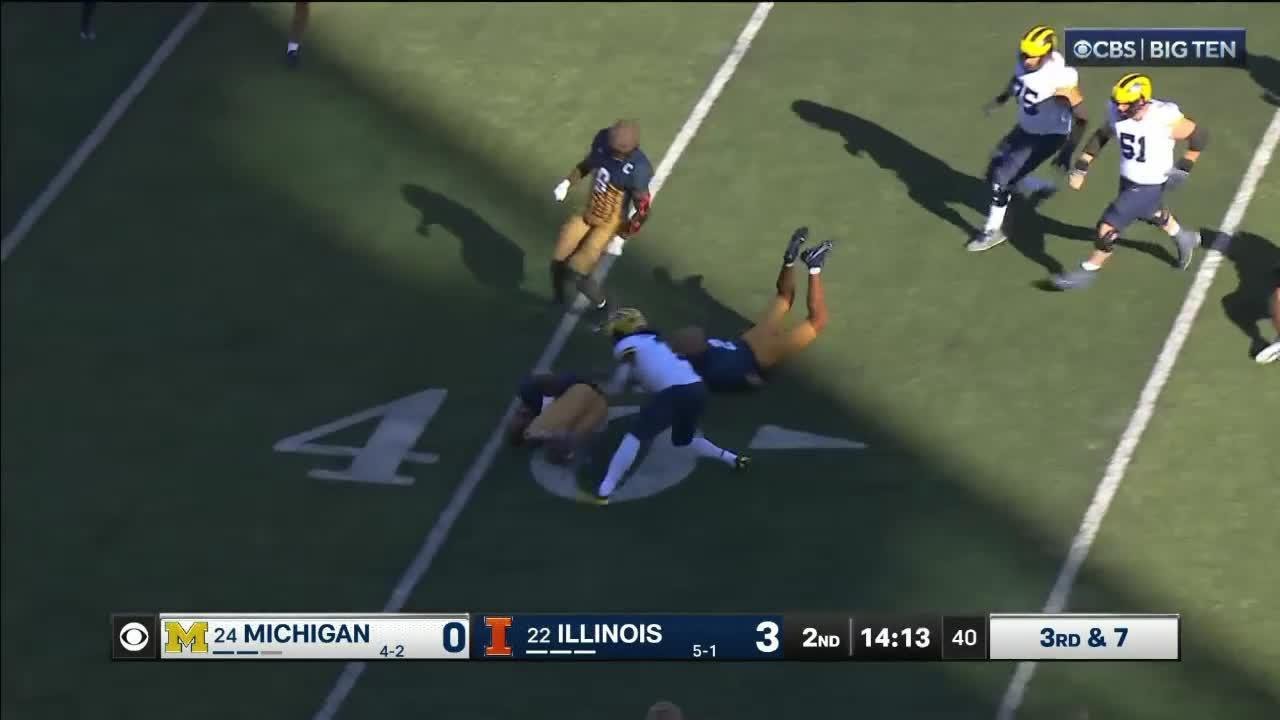 Illinois Secures The Fumble vs. Michigan | Illinois Football | 10/19 ...