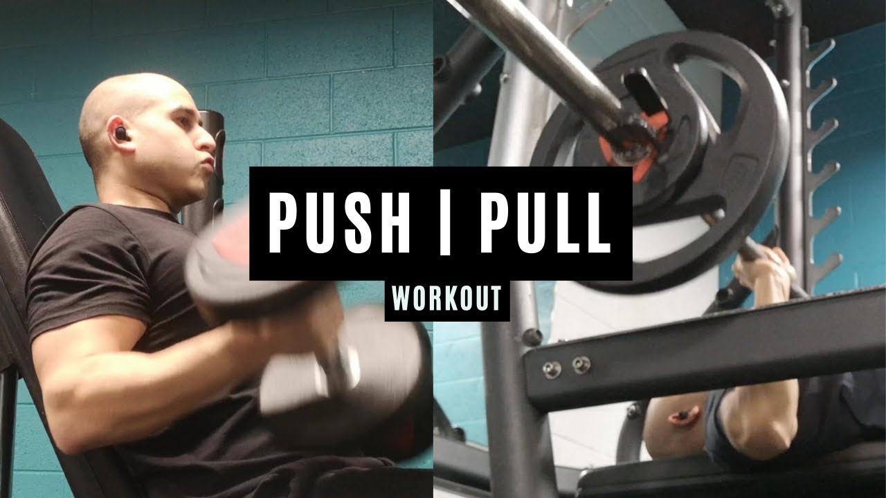 PUSH & PULL Workout in the Gym + (NEW Training Footage) - YouTube