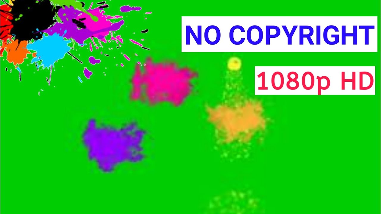 PAINT Splash Green Screen Effects - YouTube