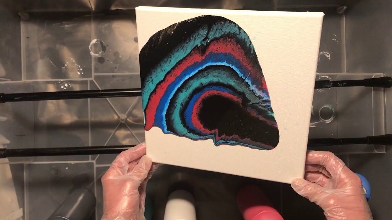 Double Puddle Pour - Pour Art With Squeeze Bottles! - YouTube