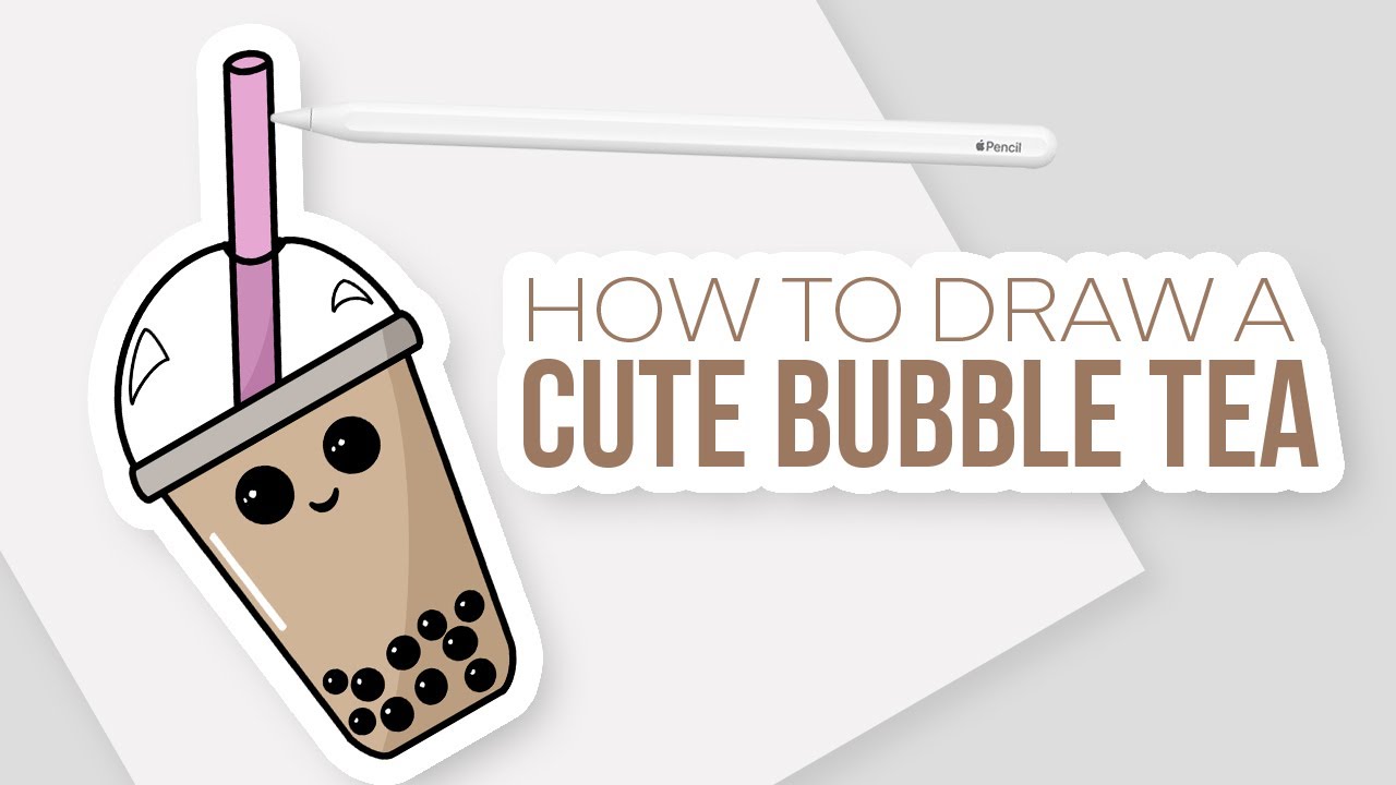 How to Draw a Cute Bubble Tea - YouTube