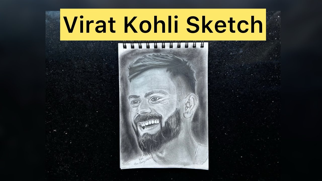 Virat Kohli Sketch With Awesome Shading - YouTube
