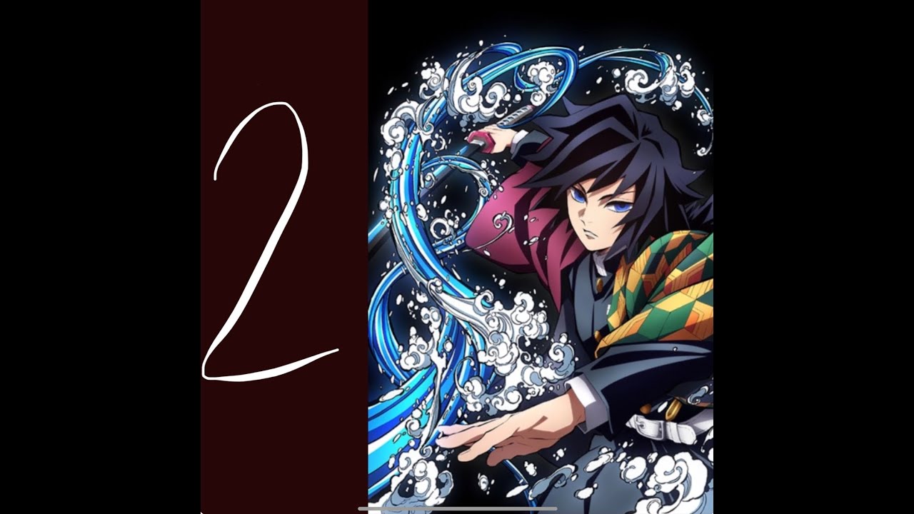 FlipaClip Demon Slayer. Water Breathing. Second Form. Water Wheel - YouTube