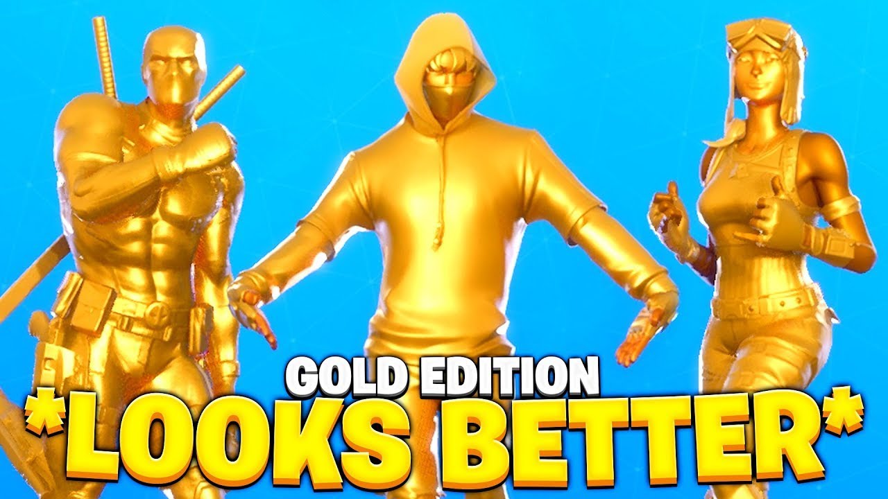 Fortnite Skins..(GOLDEN SKIN,Gucci, Calvin Klein, Adidas) - YouTube