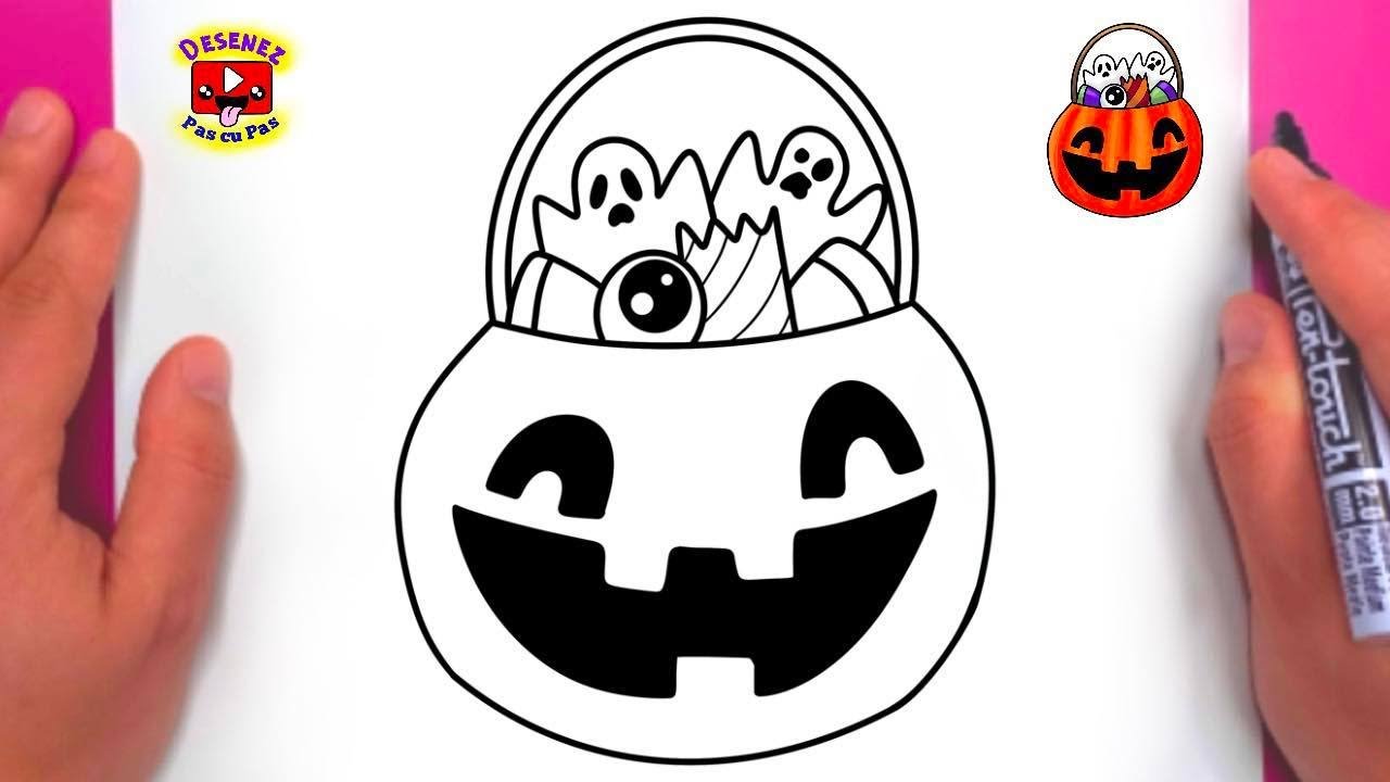 DOVLEAC de HALLOWEEN - Desenat si Colorat Pas cu Pas pt Incepatori 🎃 ...