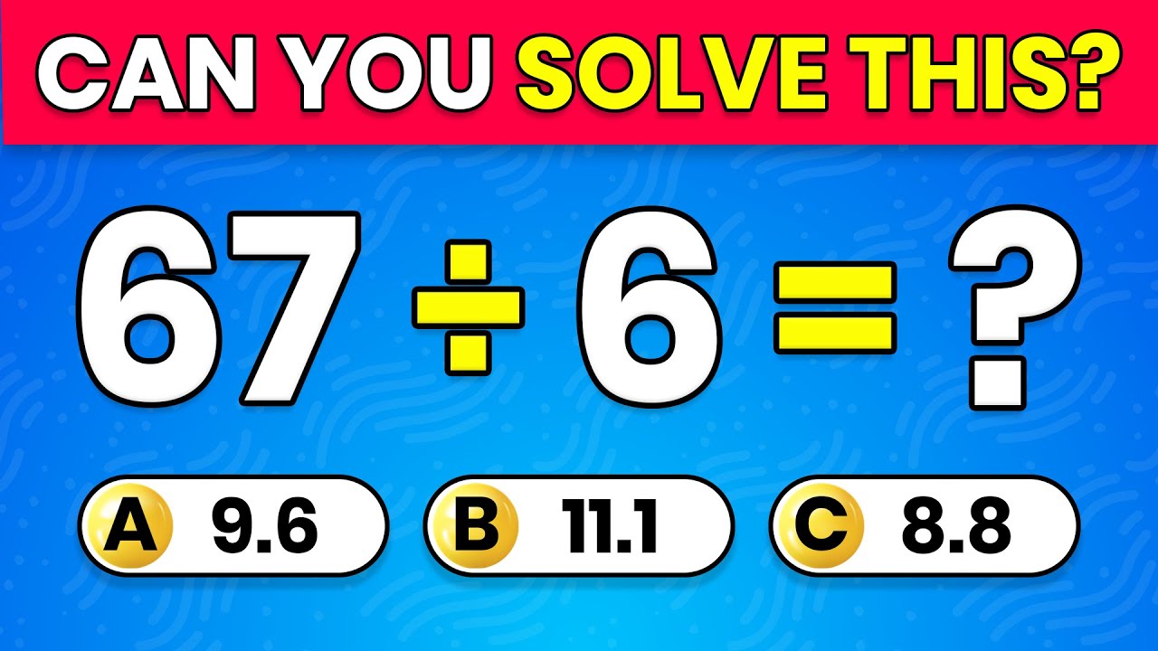 Can You Pass This Maths Quiz? | Ultimate Math Quiz Challenge (50 ...