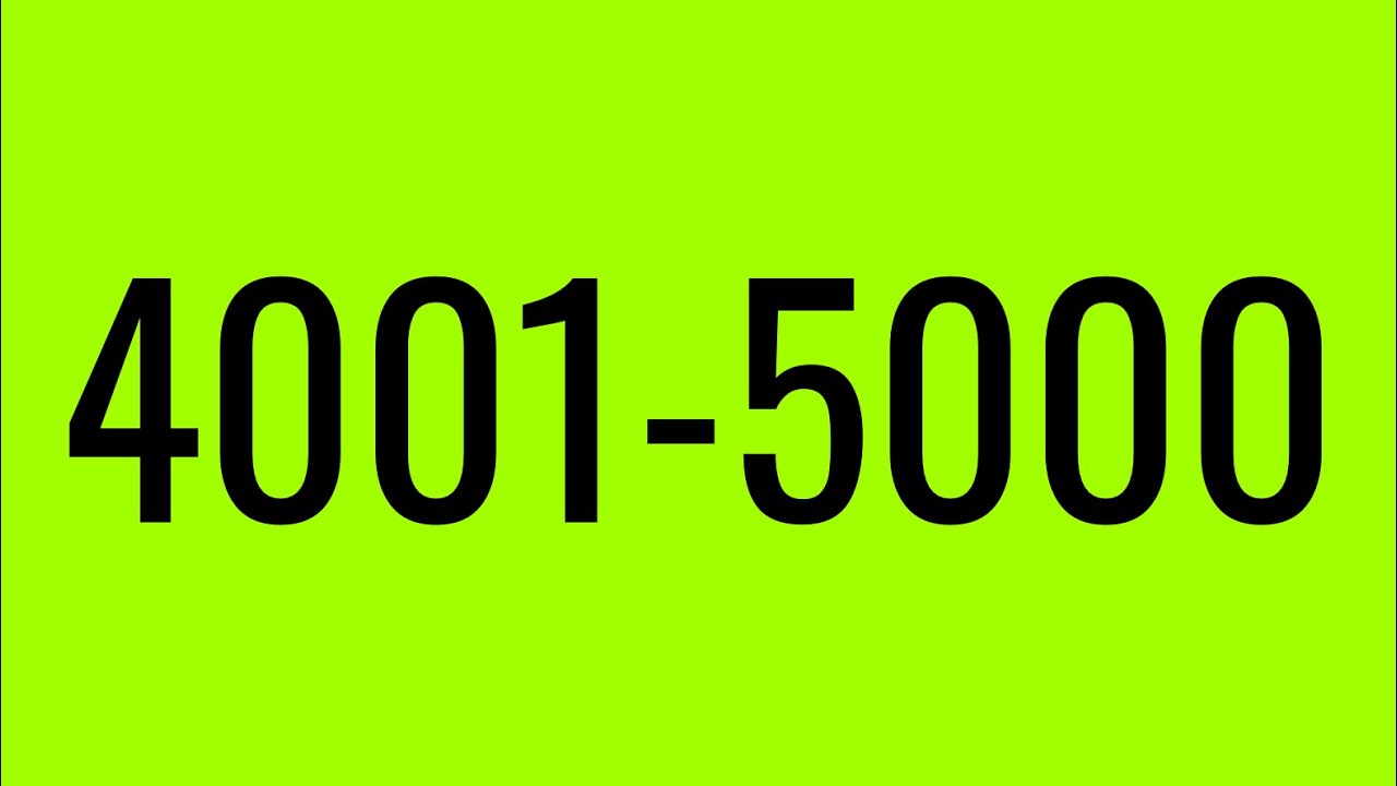 Balloon episode #13099 counting 4001-5000 - YouTube