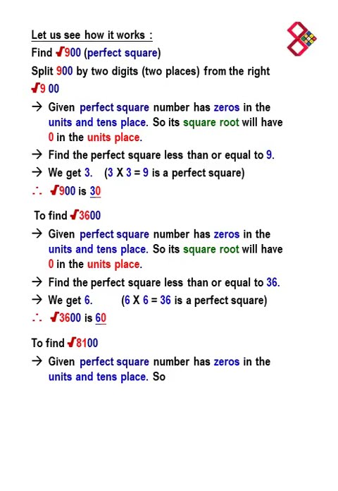 Trick 349 - How to find square-root of a 3 or 4 digit perfect square ...