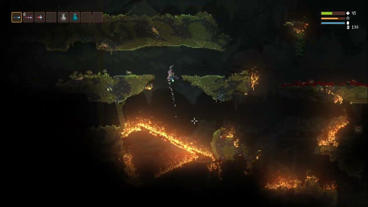 Noita / modifications, teleportation and spider legs - YouTube
