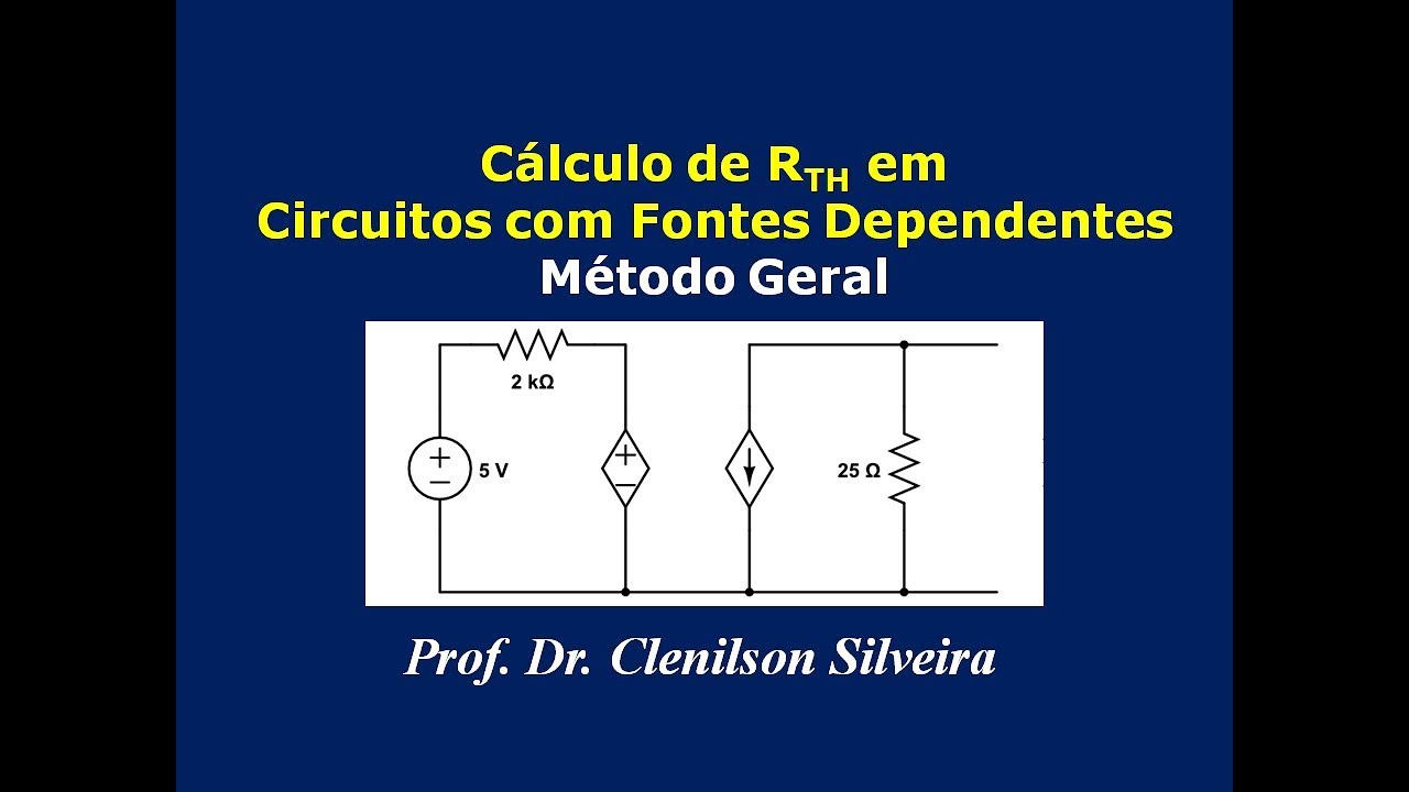 Cálculo de Rth com Fontes Dependentes | Método Geral | Teorema de ...