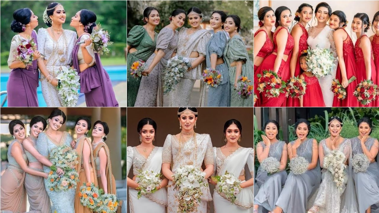 Sri Lankan Bridesmaid Dresses Designs || Bridesmaid Dress Design ...