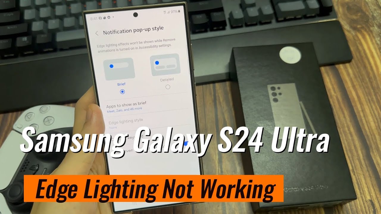 Fix: Samsung Galaxy S24 Ultra Edge Lighting Not Working - YouTube