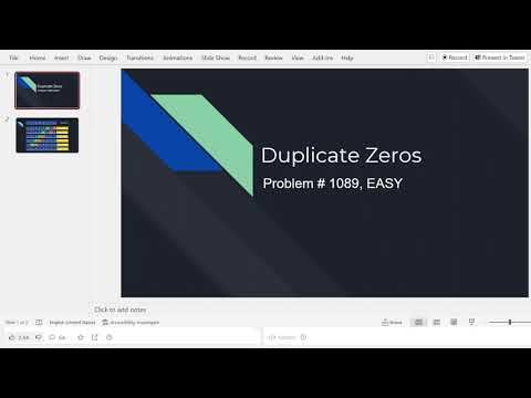 Duplicate Zeros | Leetcode 1089 | EASY - YouTube