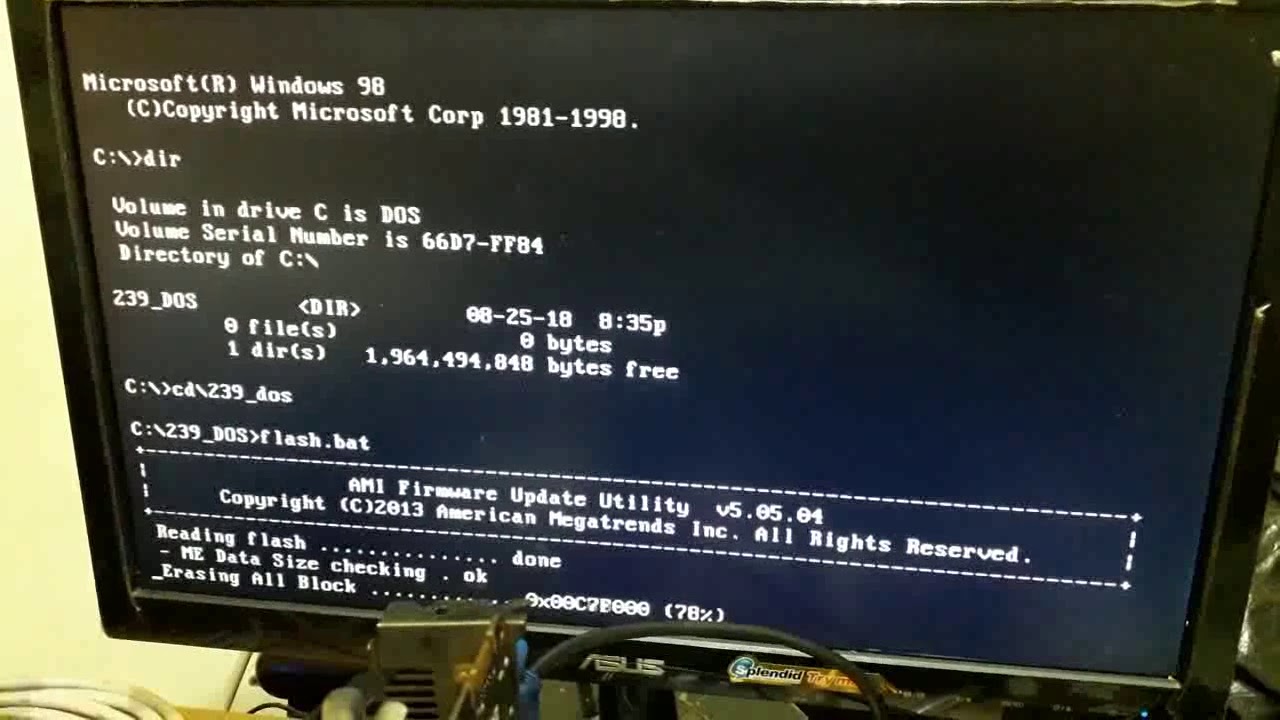 How to flash mod bios from AFUDOS - YouTube