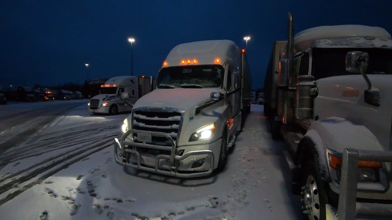 PART 1 - DAILY ROUTINE OF A DRY-VAN TRUCKER IN CANADA | 4K DRIVING POV ...