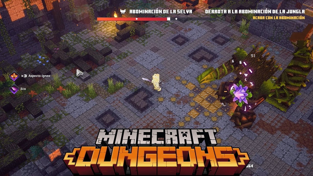 LUCHAMOS CONTRA GROOT Minecraft Dungeons - YouTube
