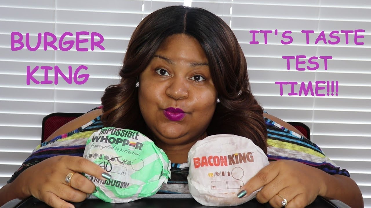 Burger King Taste Test - New Impossible & Bacon King Burger 먹방 - YouTube