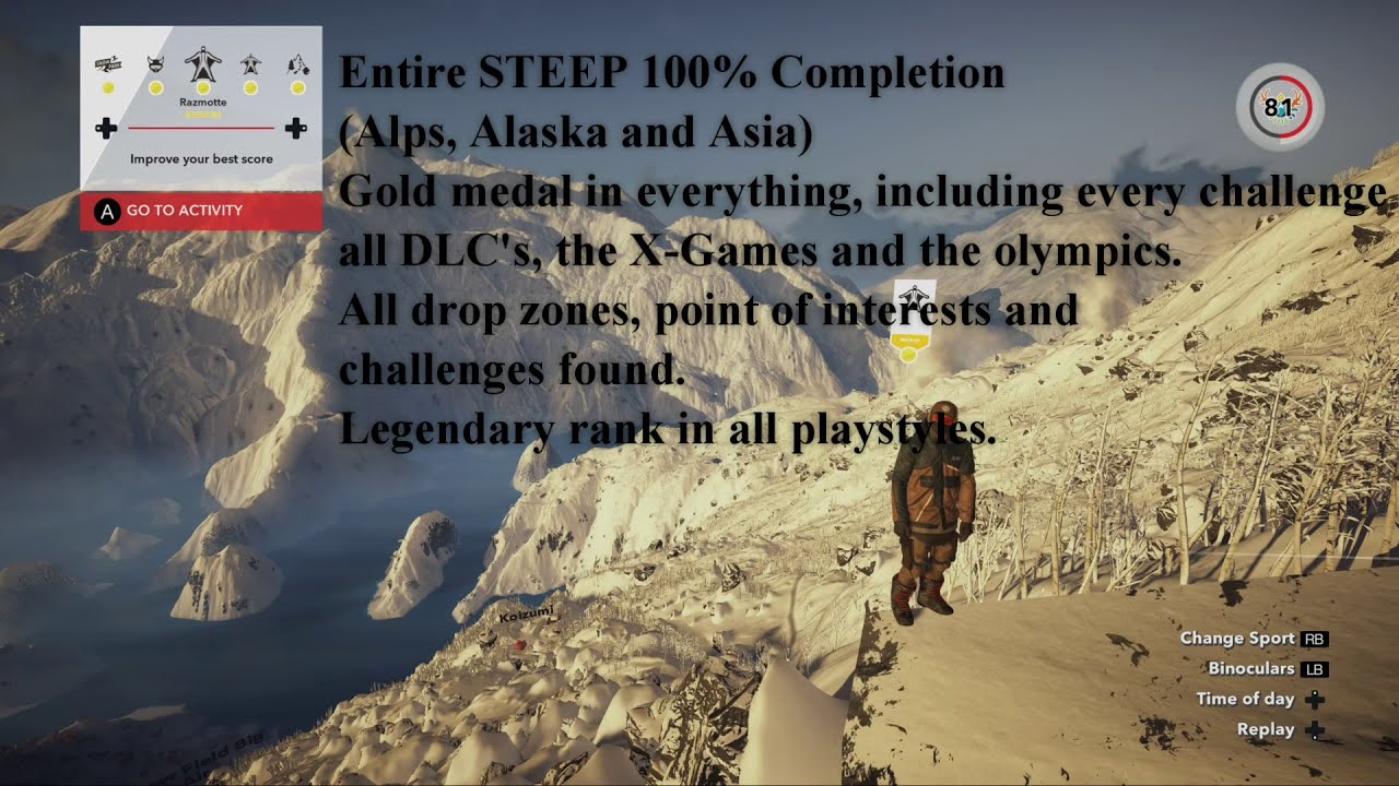 STEEP 100% Completed - Gold in EVERYTHING - All drop zones, point of ...
