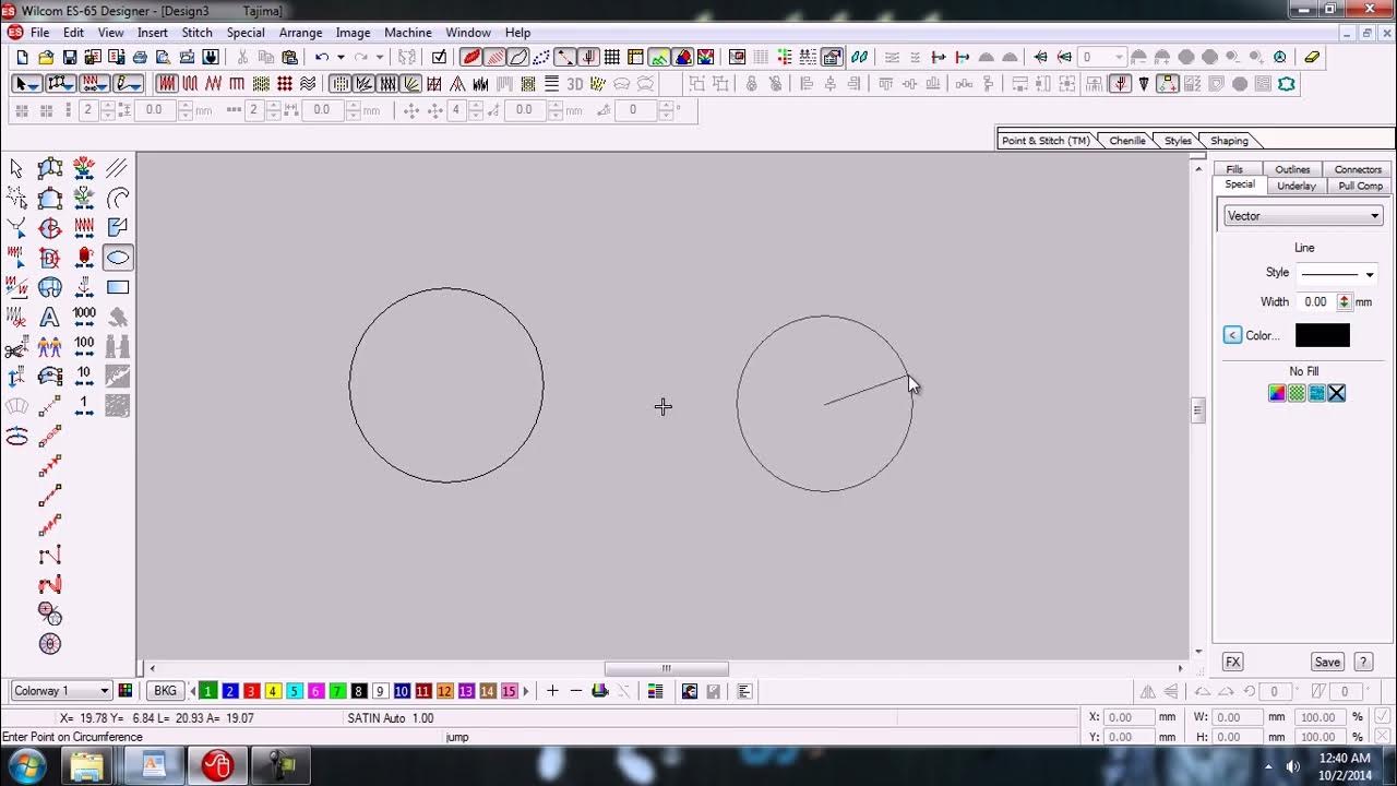 Drawing Tools 4 Ellipse in Wilcom Software English #wilcom #tutorial #embroidery #english # ...