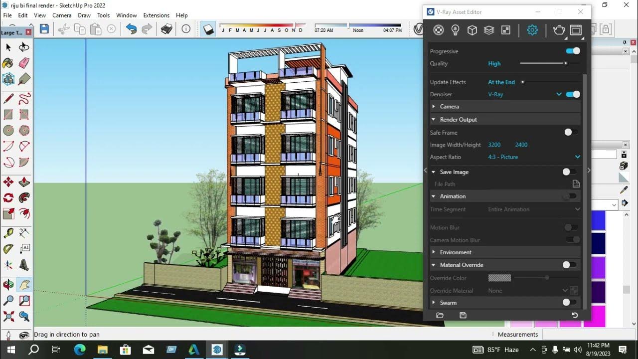 Sketchup Lighting And V Ray Rendering Setup In Bangla Tutorials Youtube