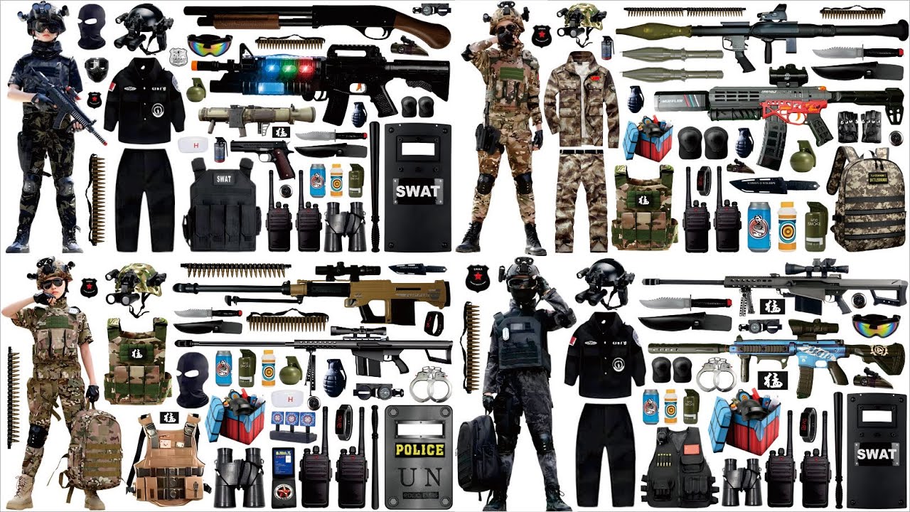 Toy unboxing collection, police toy unboxing, special forces toy gun ...