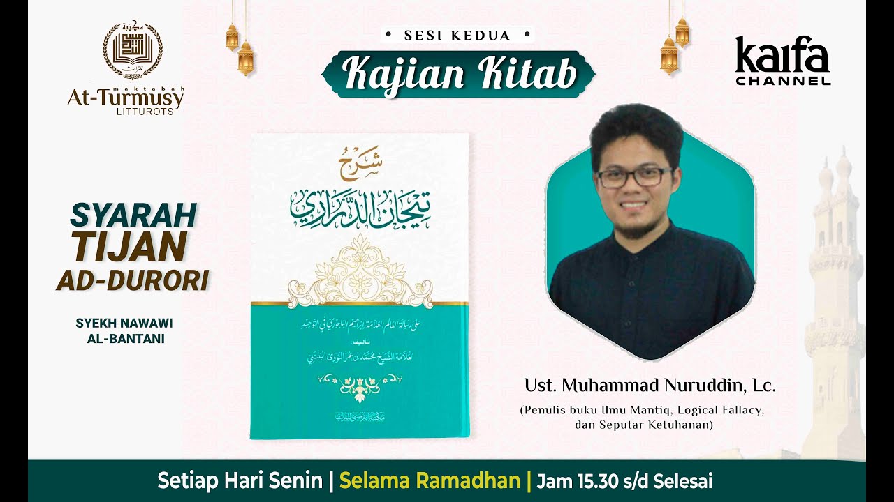 🔴 LIVE Kajian Kitab Syarah Tijan ad-Darori | Ust. Muhammad Nuruddin. Lc ...