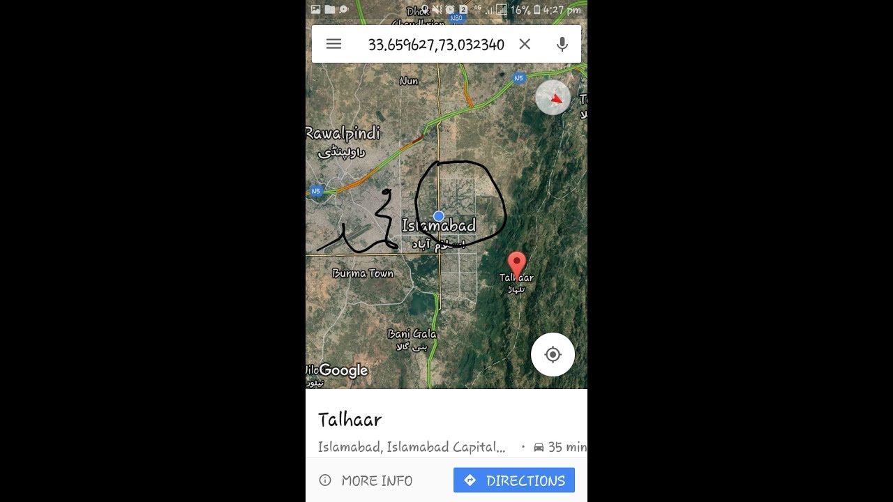 Muhammad ﷺ ﷴ name visible on F10/1 Islamabad, Pakistan from Satellite ...