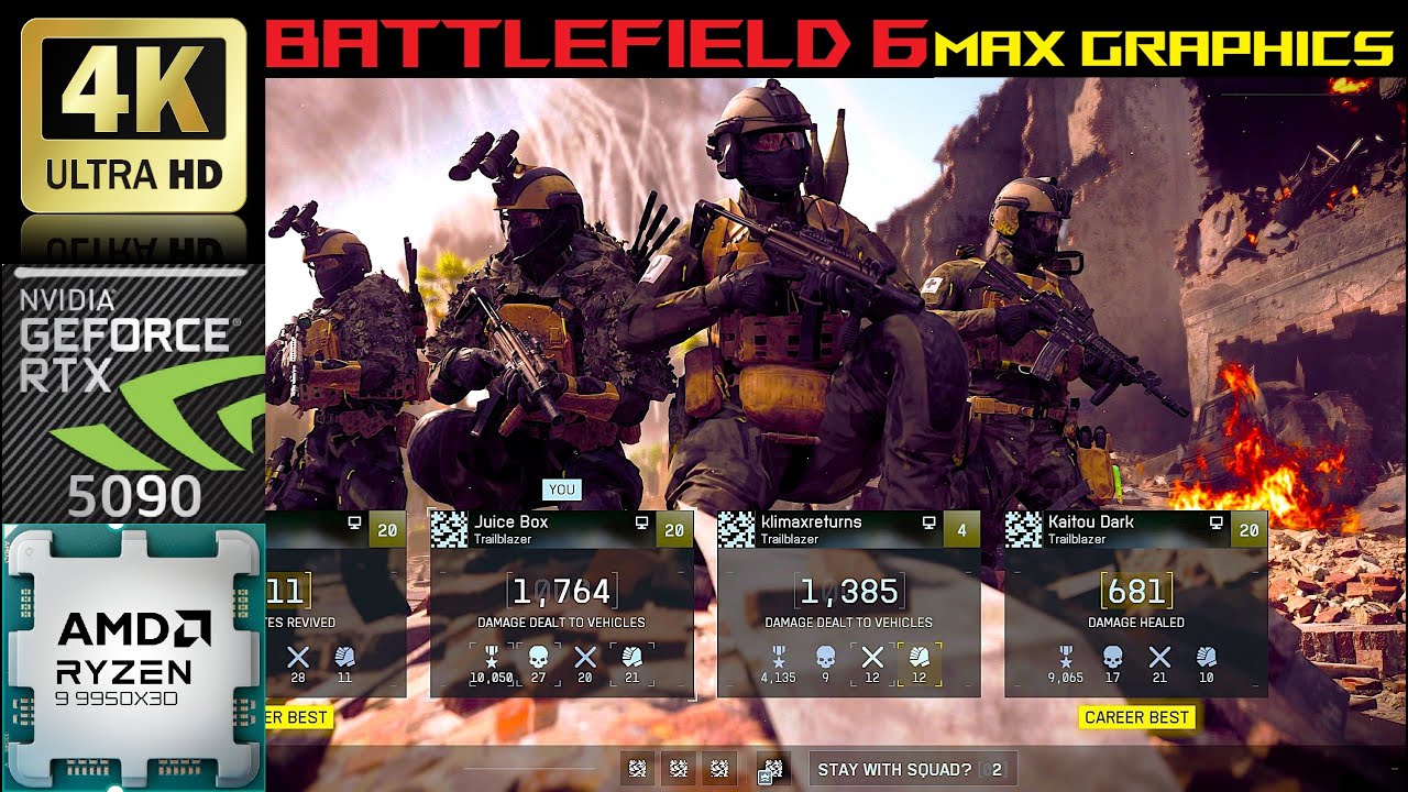 [4K] Battlefield 6 - RTX 5090 Ryzen 9950x3D - MAX GRAPHICS [BENCHMARKS ...