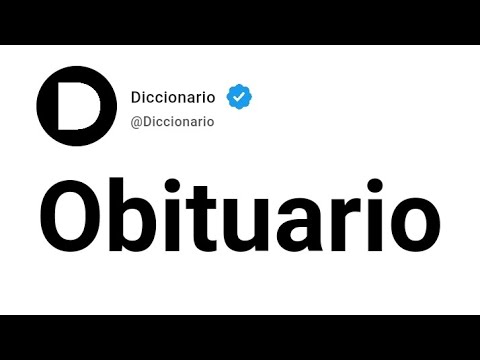 Obituario Significado En Español - YouTube