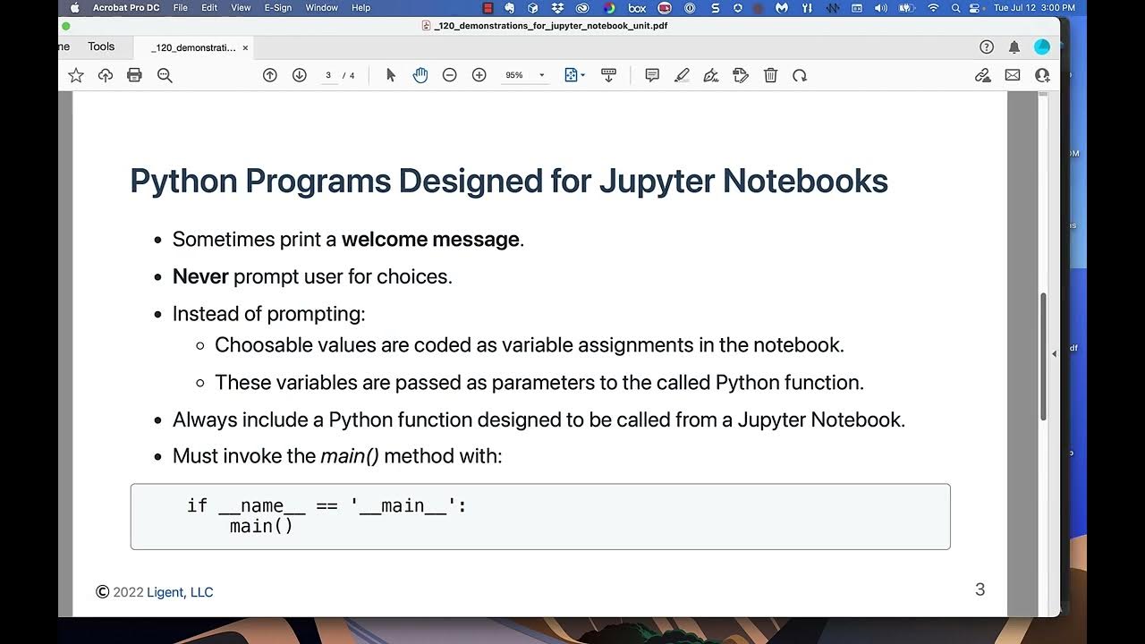Tutorial: IS430 - Python Program Design for Jupyter Notebooks - YouTube