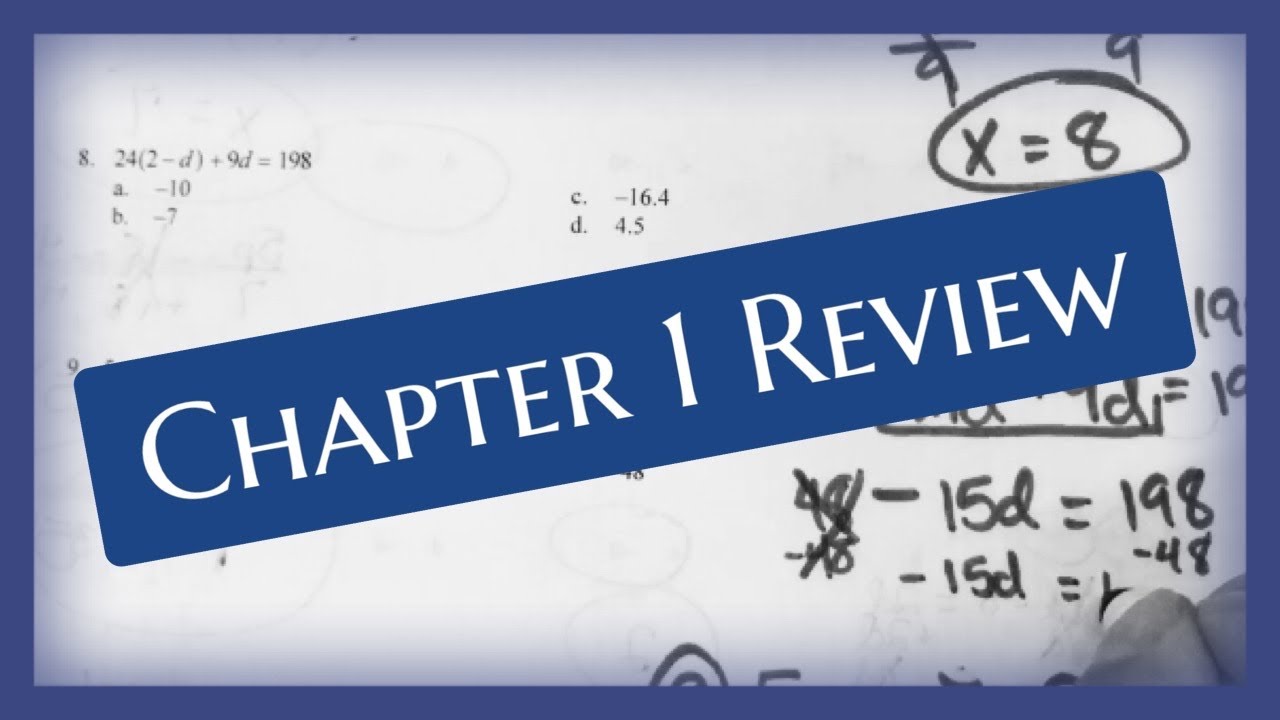 Principles of Algebra - Chapter 1 Review | Math Help - YouTube