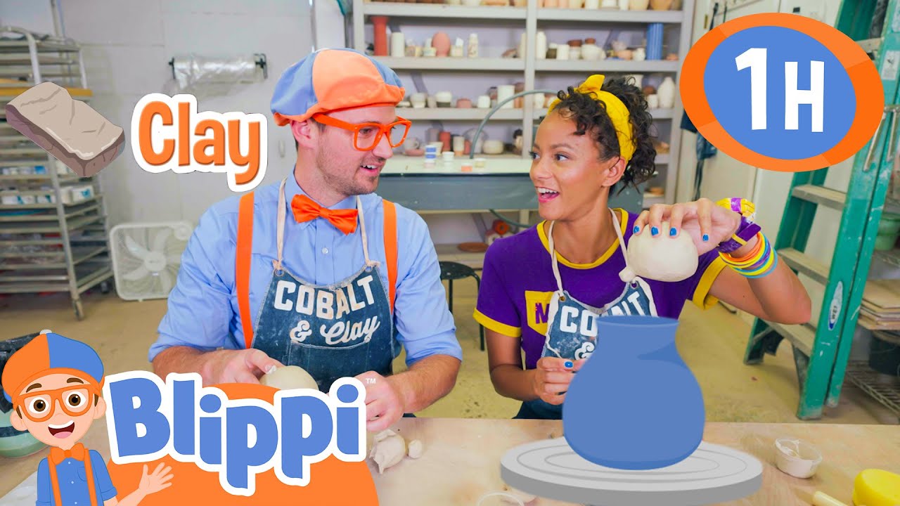 Blippi & Meekah’s Clay Creation | BLIPPI| Family Time! 👨‍👩‍👦 | MOONBUG ...