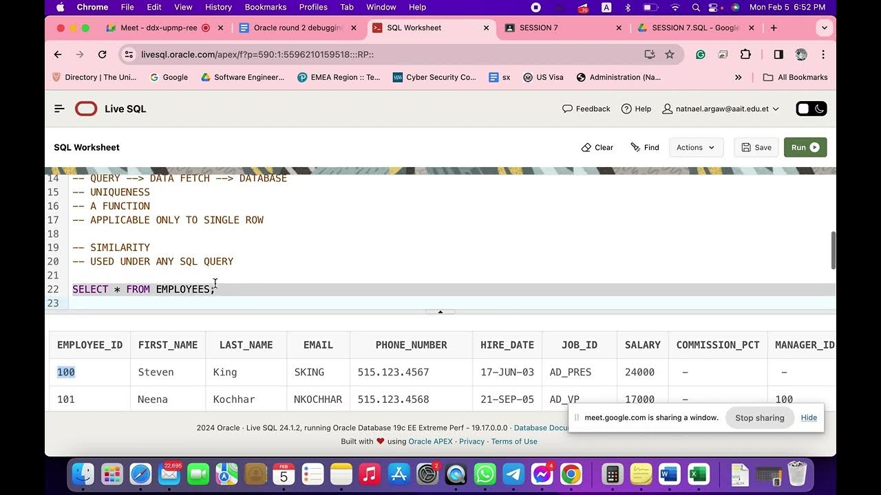 Single Row Functions: Oracle Database 19C programming - YouTube