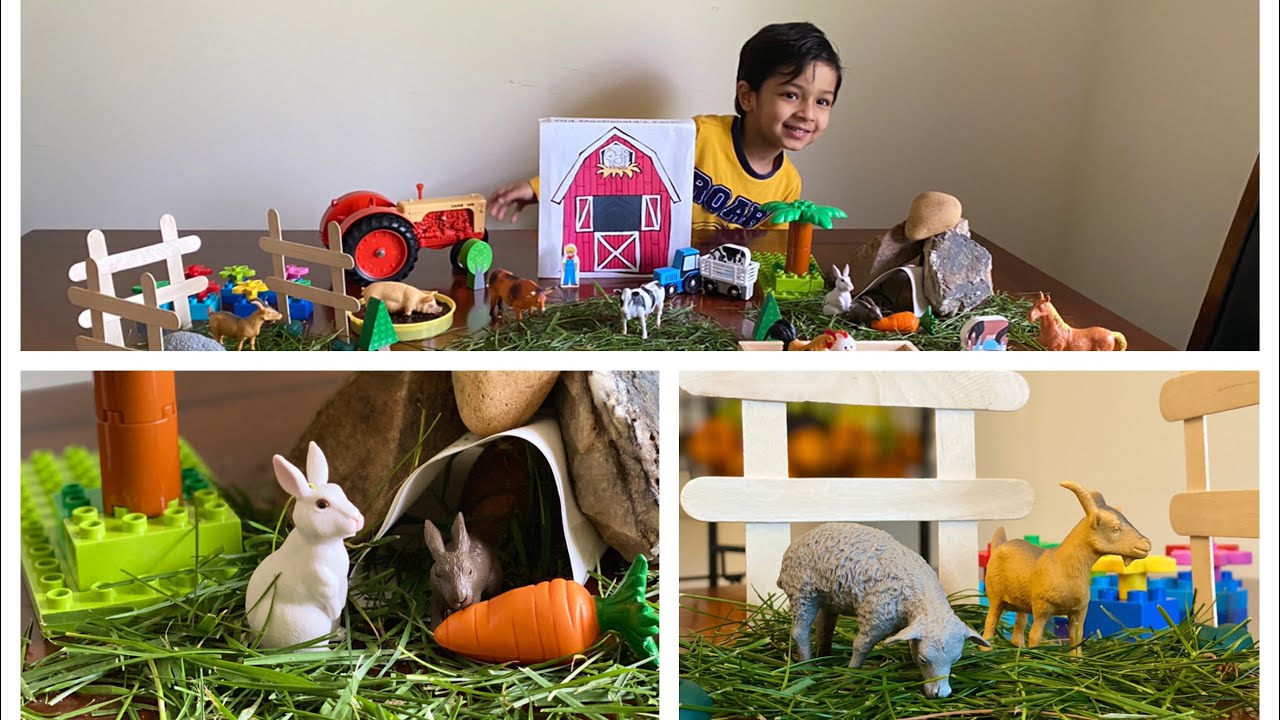 Farm animals for kids to learn l Learning video l Farm visit l ...