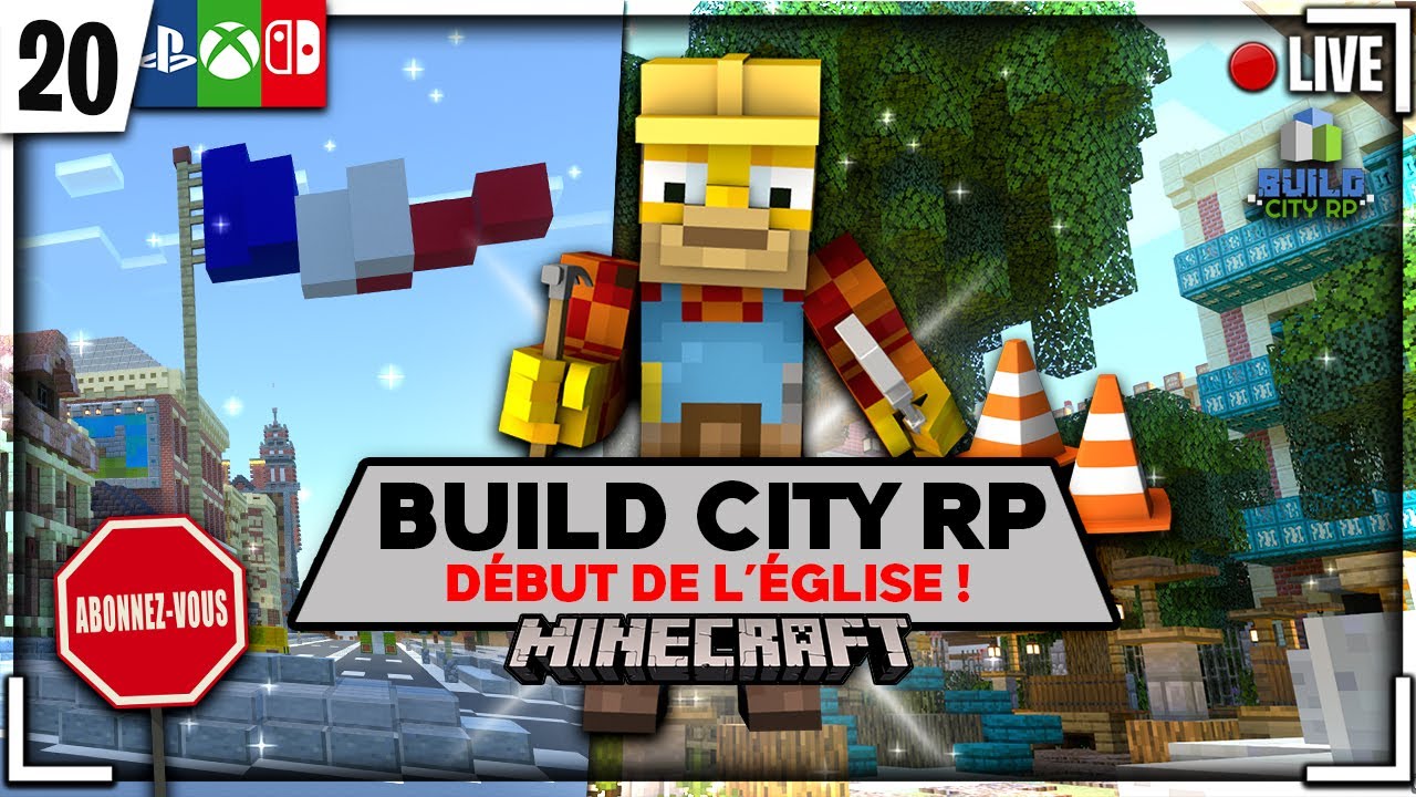 CONTINUONS NOTRE VILLE SUR MINECRAFT - BUILD CITY RP ! #20 [LIVE ...