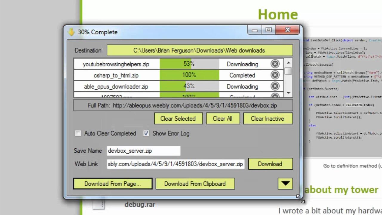 C# Multi Downloader Tool Demo - YouTube