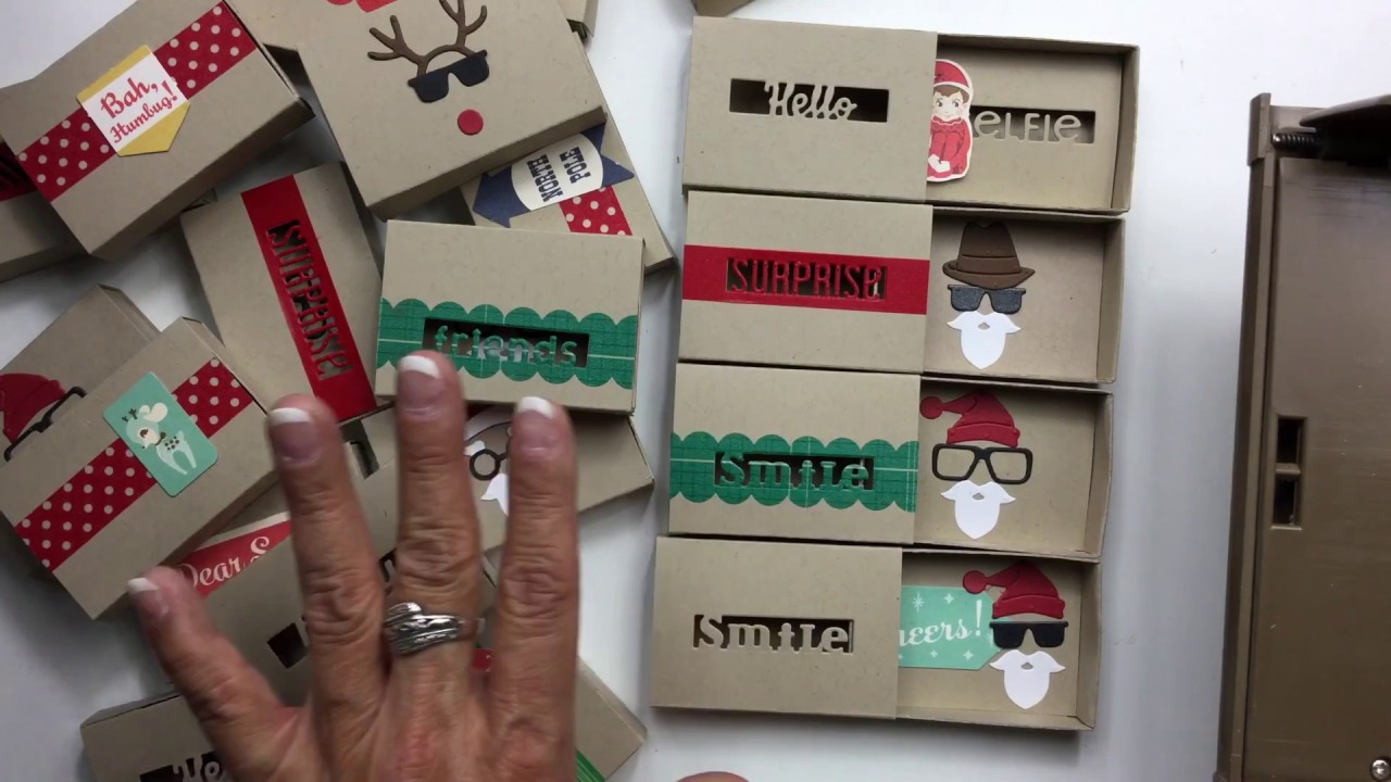 How To Make A Holiday Matchbox Dimensional Card - YouTube