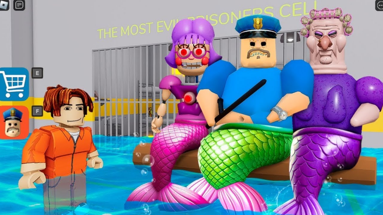 Mermaid Barry Prison Run | Roblox Obby #roblox #scaryobby #obby - YouTube
