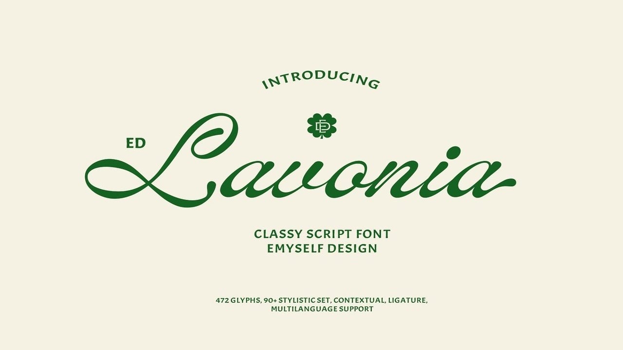 ED Lavonia Classy Script Font Free Download - YouTube