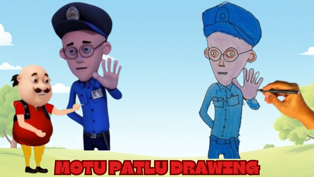 Motu Patlu Drawing Video||Motu Patlu Drawing Easy Step By Step||Drawing ...