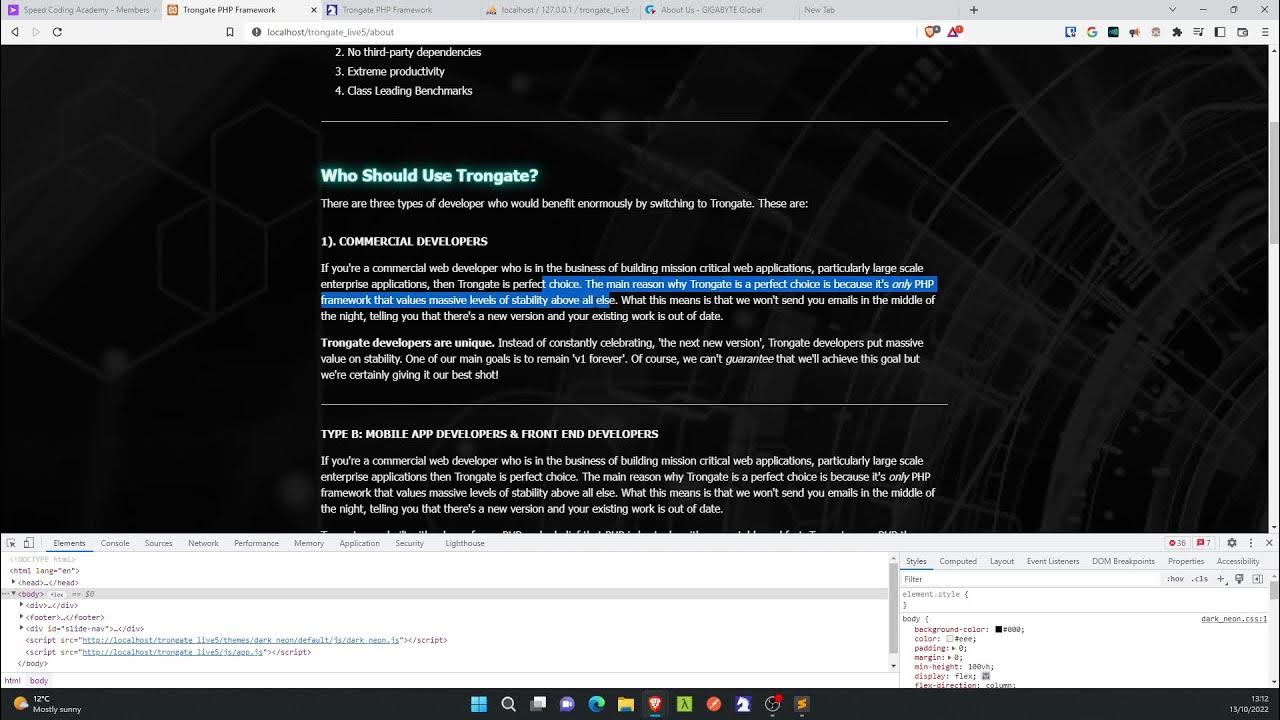 Live Coding Ahoy! Learning C++ and integrating new features into Trongate website - YouTube