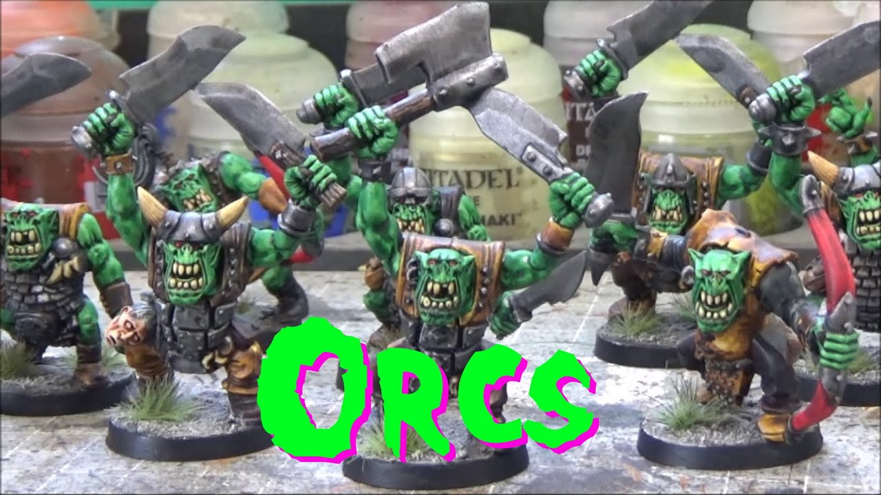 Speed painting Orcs (Orruks) using mainly contrast paints - YouTube