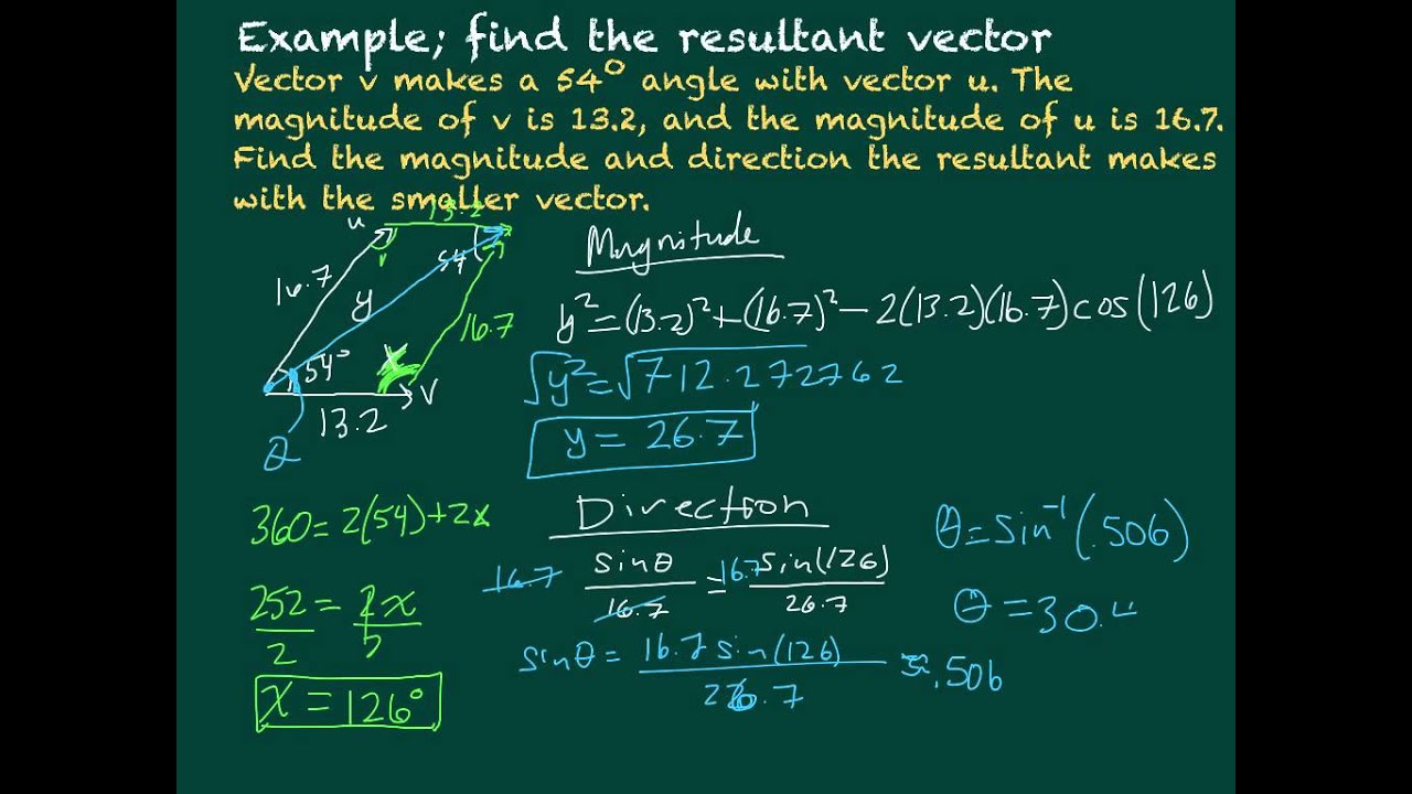 Vector Sums, Magnitudes, & Direction - YouTube